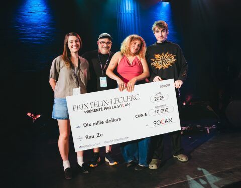 SOCAN presents Rau_Ze with 2025 Prix Félix-Leclerc, including a $10,000 ...